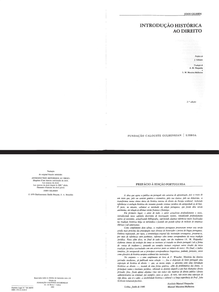 John Gilissen - Introdução Histórica Ao Direito.02 | PDF