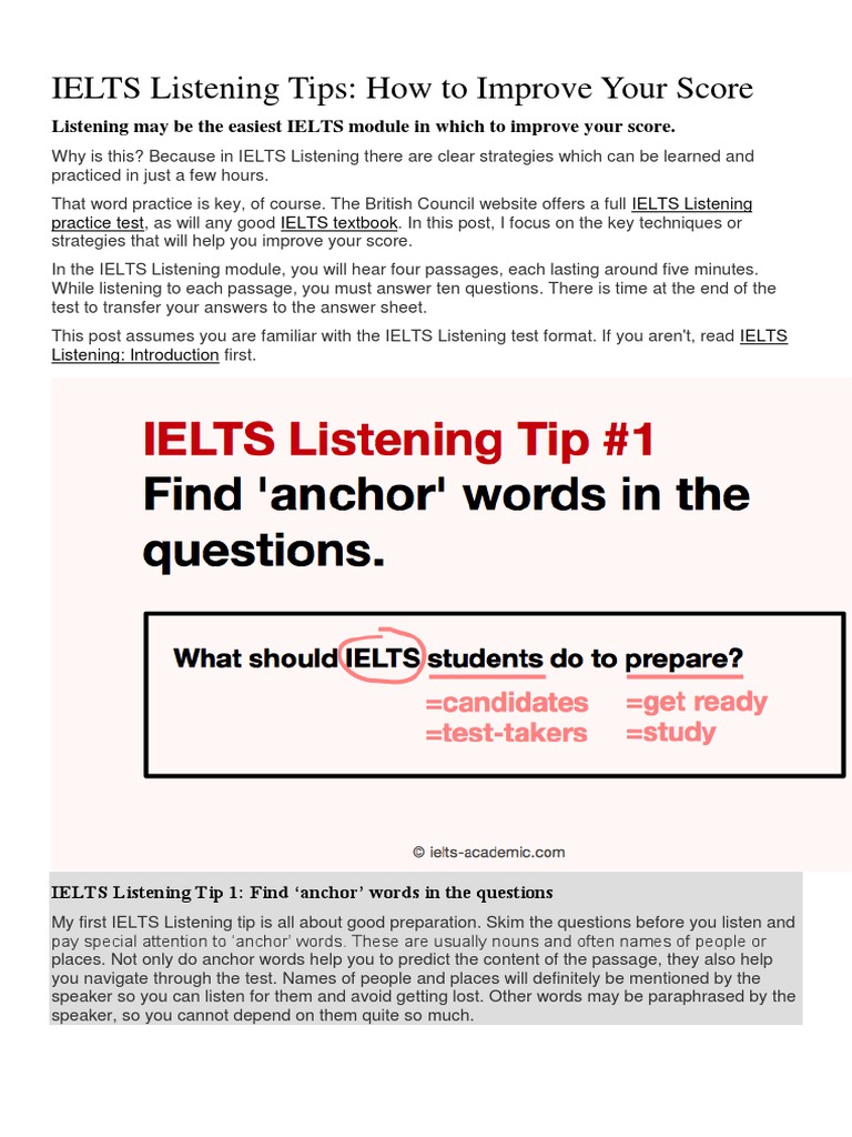 Five Effective Strategies For Improving Your Ielts Listening Reading