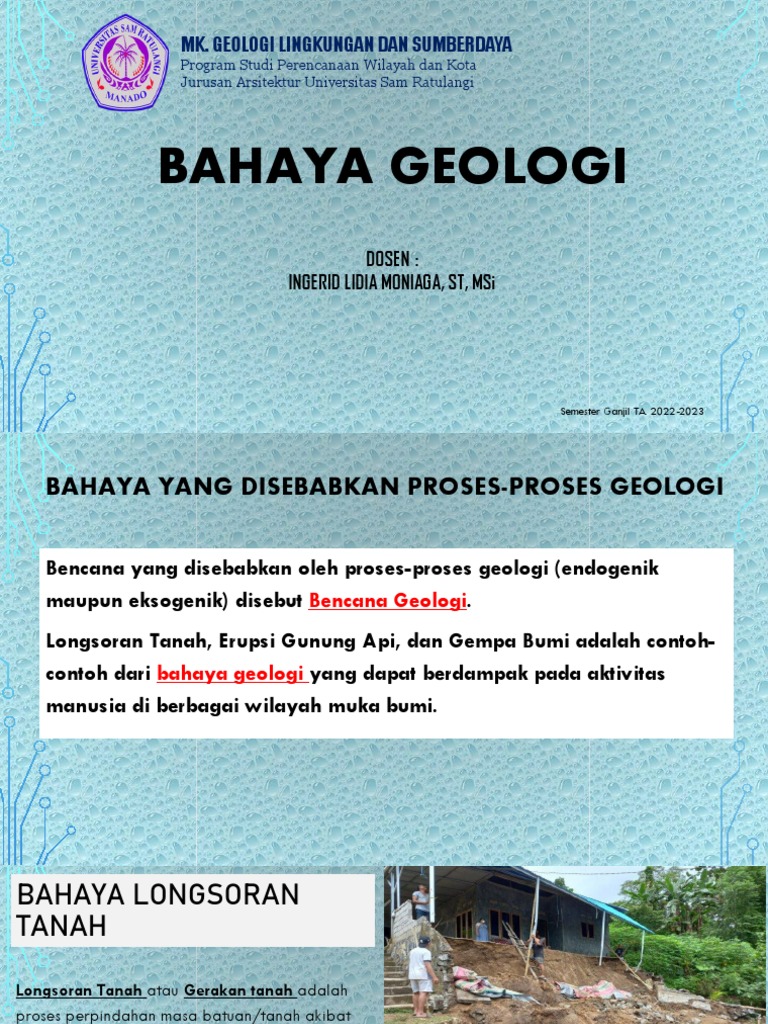 Handout 4, Bahaya Geologi | PDF