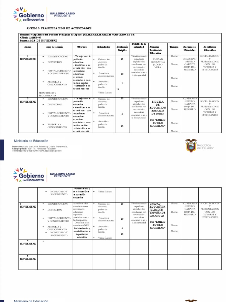 Anexo Noviembre | PDF | Aprendizaje