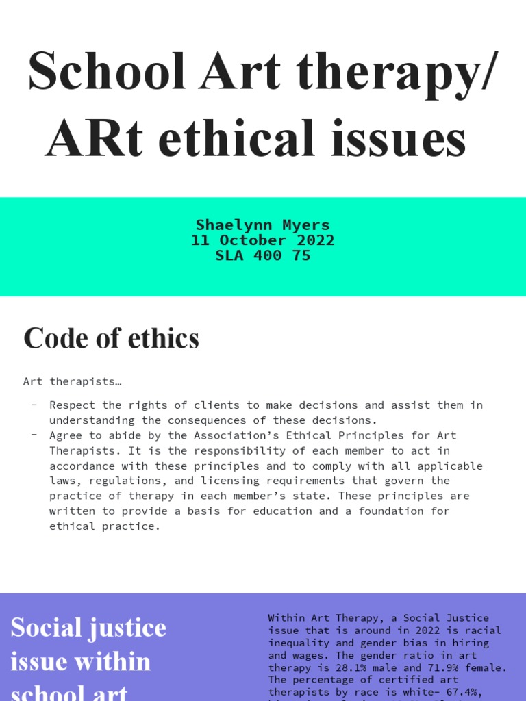 Art Therapy Ethical Issues | PDF