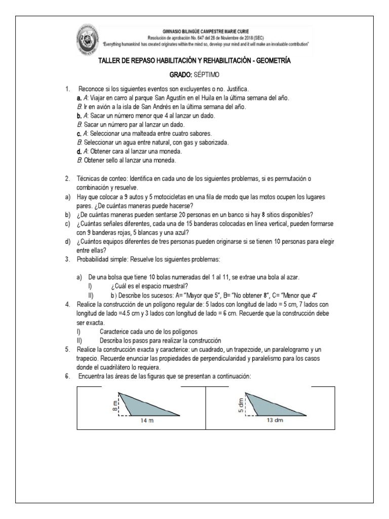 Geometr A 7 | PDF | Triángulo | Formas geométricas