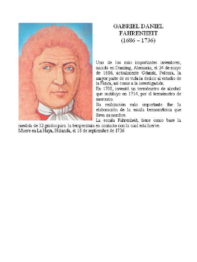 Gabriel Daniel Fahrenheit | PDF