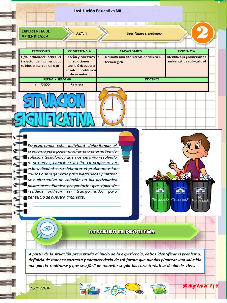 Act 1 Cyt 2° Exp 4 | PDF | Residuos | Evaluación