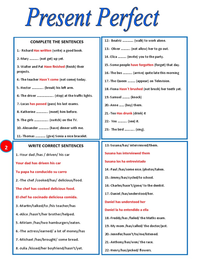 Present Perfect | PDF