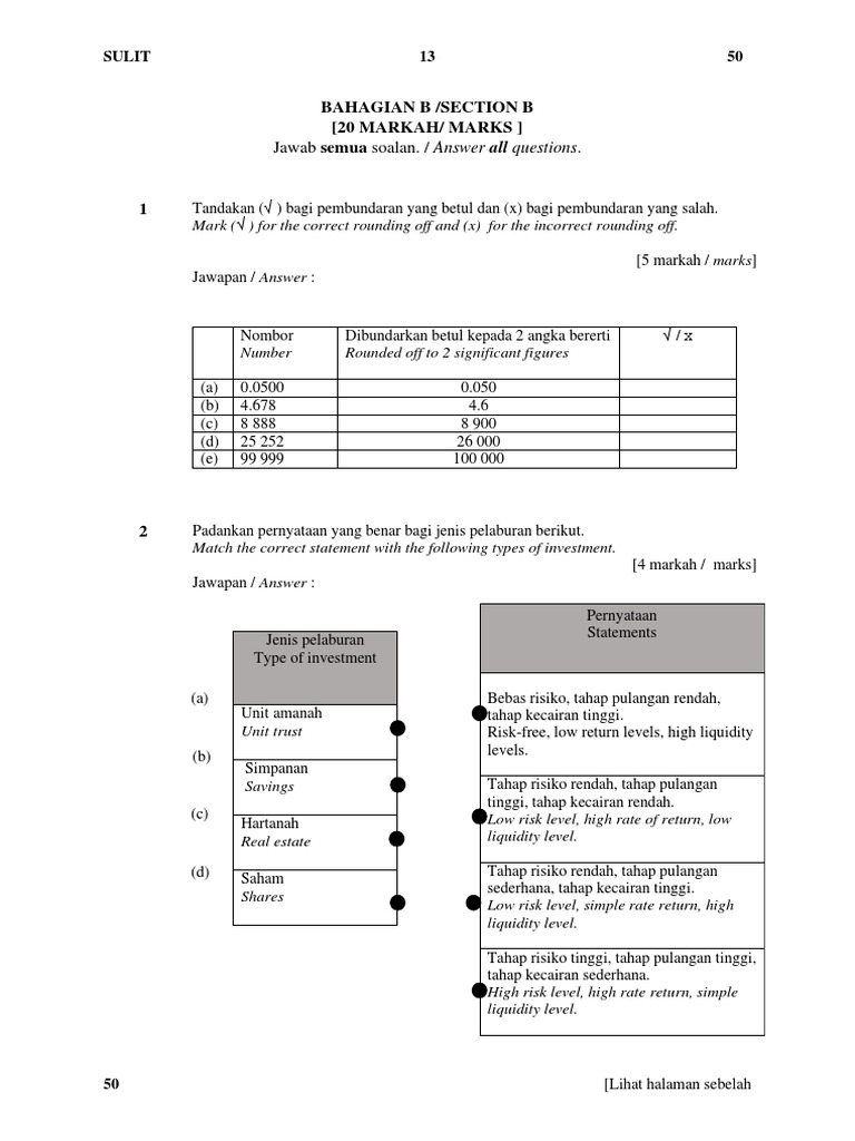 Math Form 3 Part B | PDF