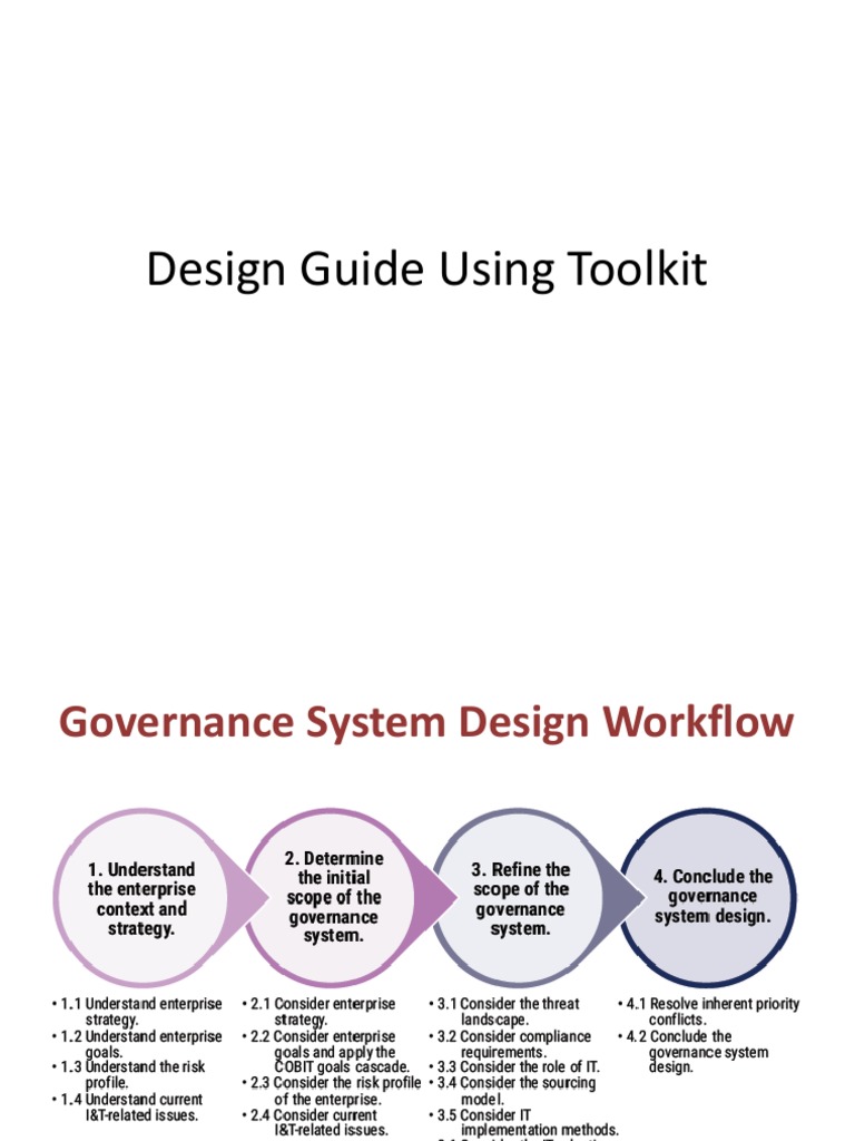 COBIT 2019 - 4 Design Guide Using Toolkit | PDF