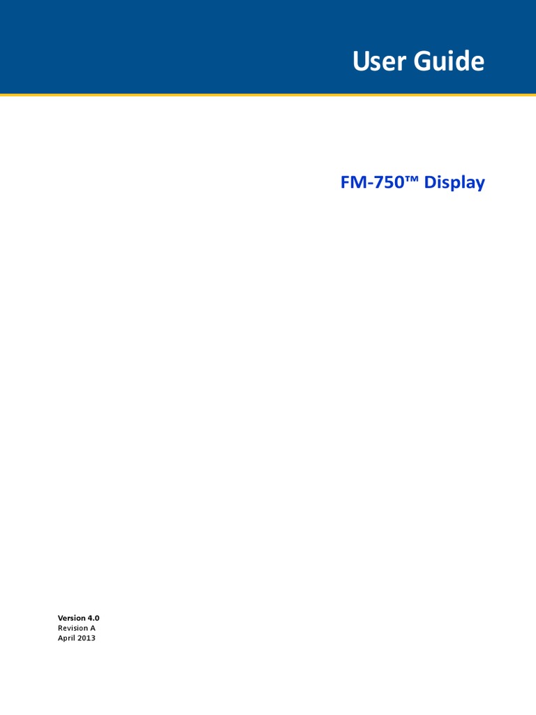 E - 01 - FM-750 - UserGuide - 2013 | PDF | Source Code | Library (Computing)