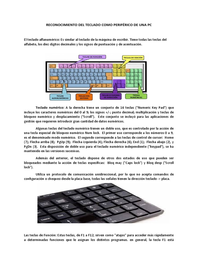 Reconocimiento Del Teclado Como Periférico de Una PC | PDF | Teclado ...