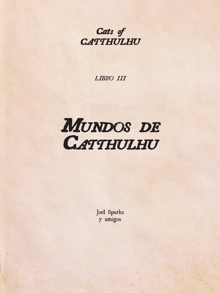 Cats of Catthulhu Libro 3, Mundos de Catthulhu | PDF | Libros para ...