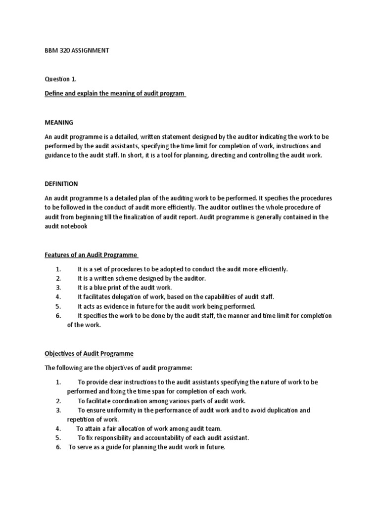 BBM 320 Group Assignment | PDF | Audit | Depreciation