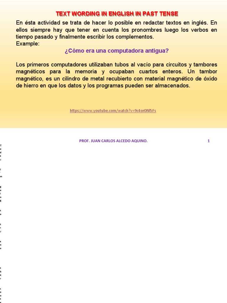 12 Text Wording With Past Tense | PDF