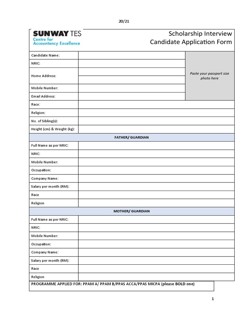 STES - Application Form v3 | PDF