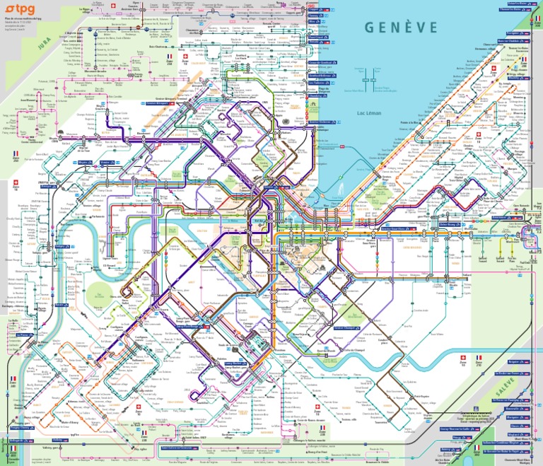 Plan de réseau TPG Genève 2022 | PDF