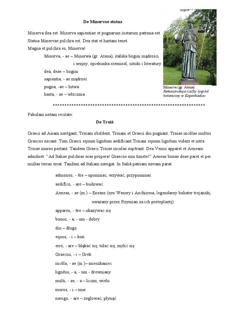 De Minervae Statua Et ... | PDF