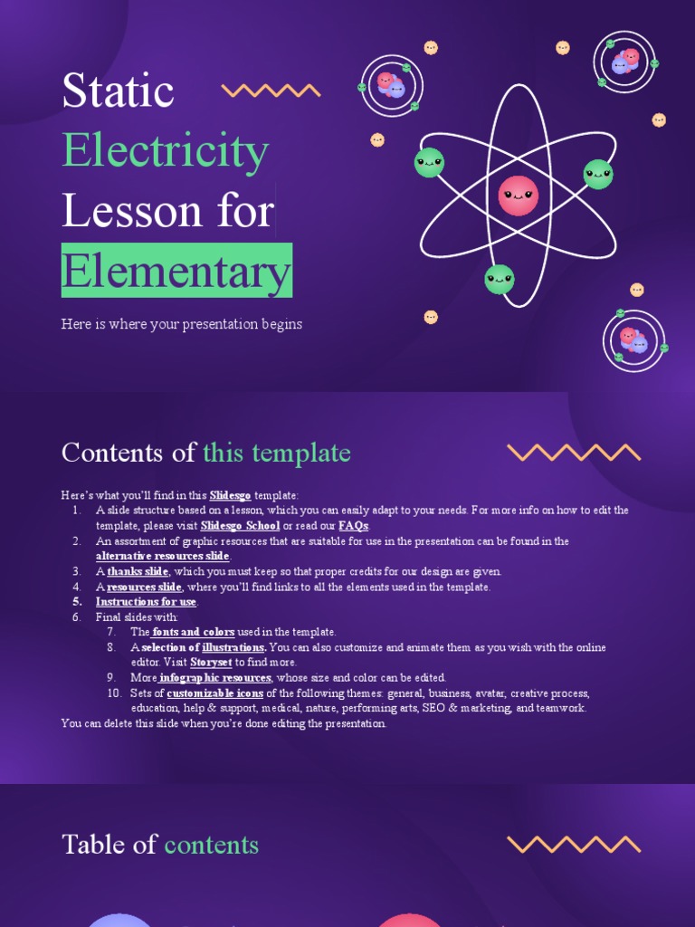 Static Electricity Lesson For Elementary by Slidesgo | PDF | Planets ...