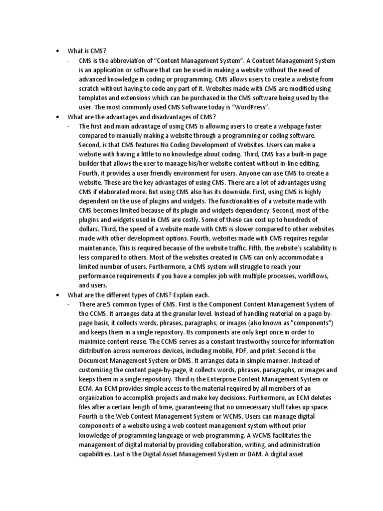 CMS | PDF | Websites | Magento