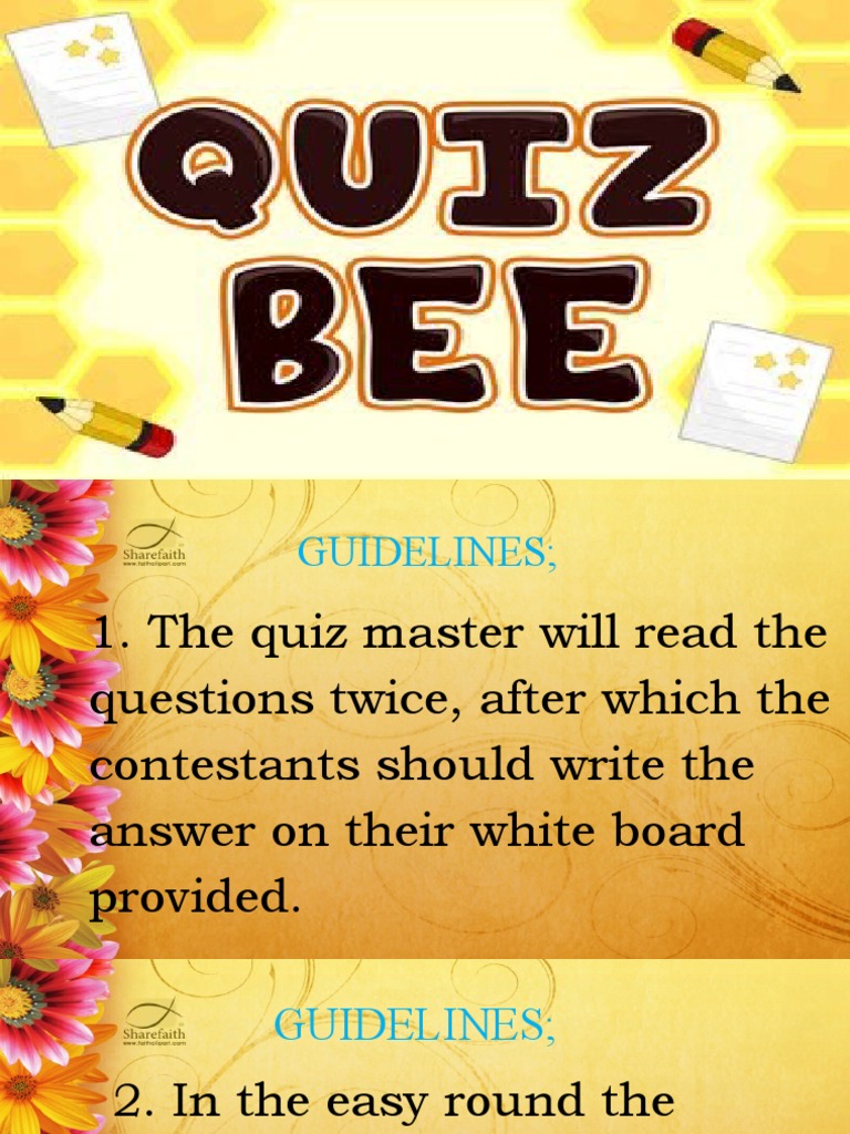 Grade 6 - Quiz Bee | Download Free PDF | Linguistics