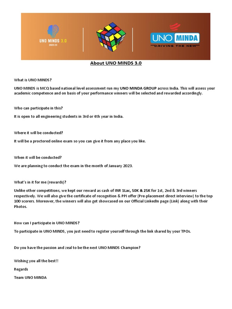 Uno Minds 3.0 | PDF | Career & Growth | Finance & Money Management