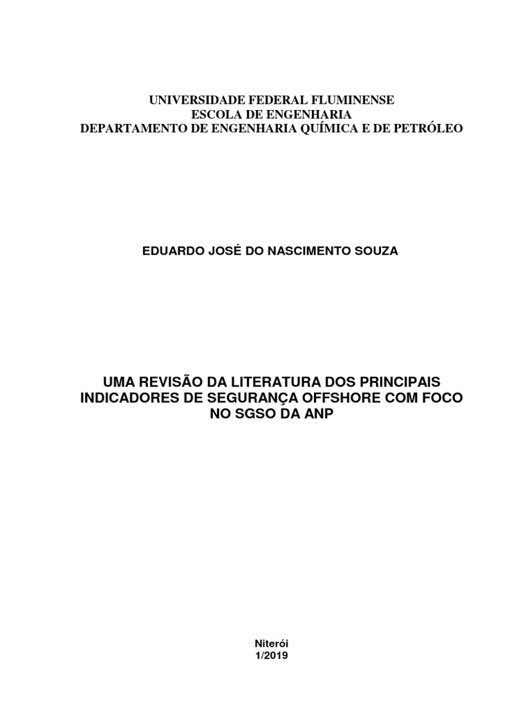 Indicadores de Segurança Con Foco Sgso Anp | PDF