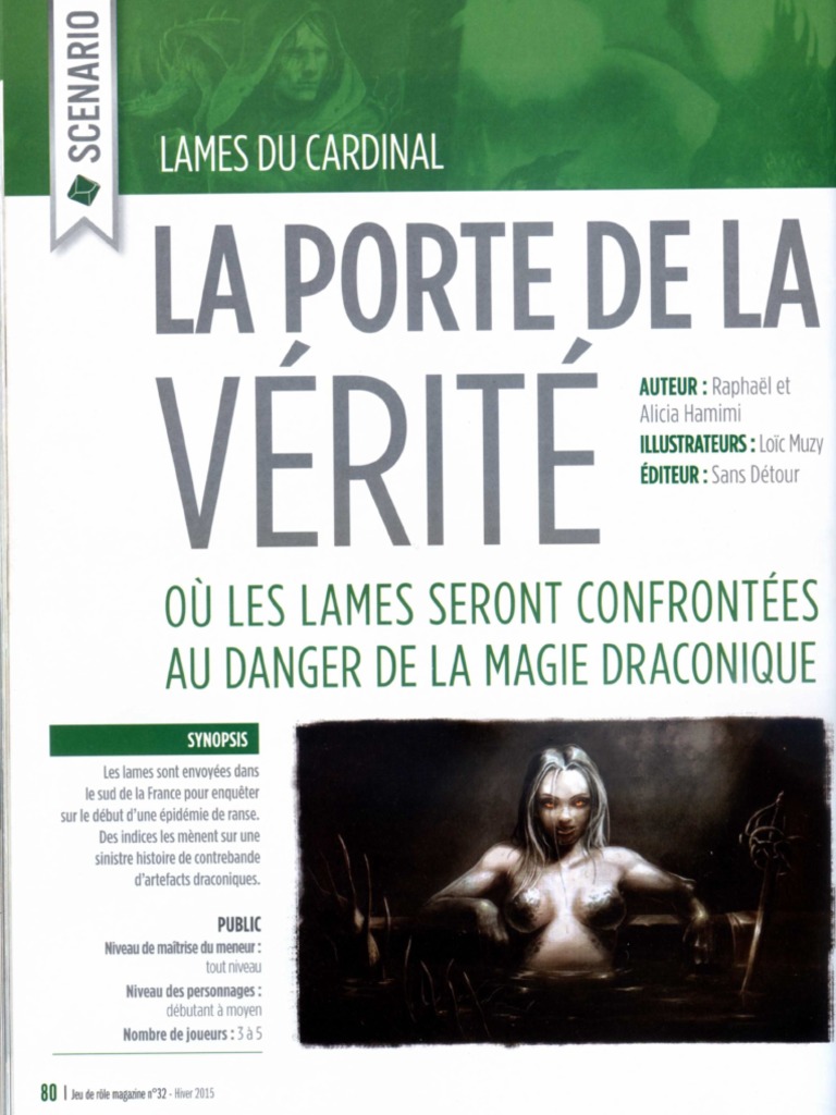 Les Lames Du Cardinal Scenar JDR Mag Janvier2016 | PDF