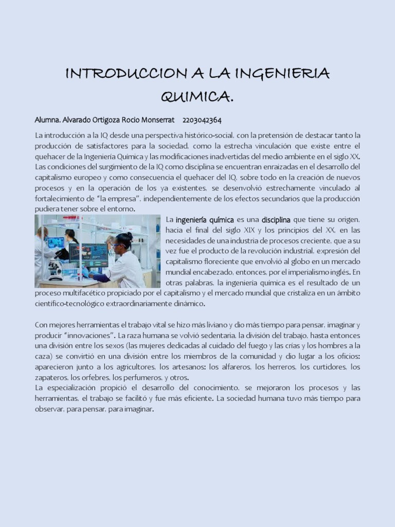 Introduccion A La Ingenieria Quimica Pdf
