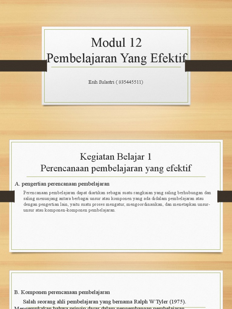 Power Poin Strategi Pembelajaran Modul 12 | PDF