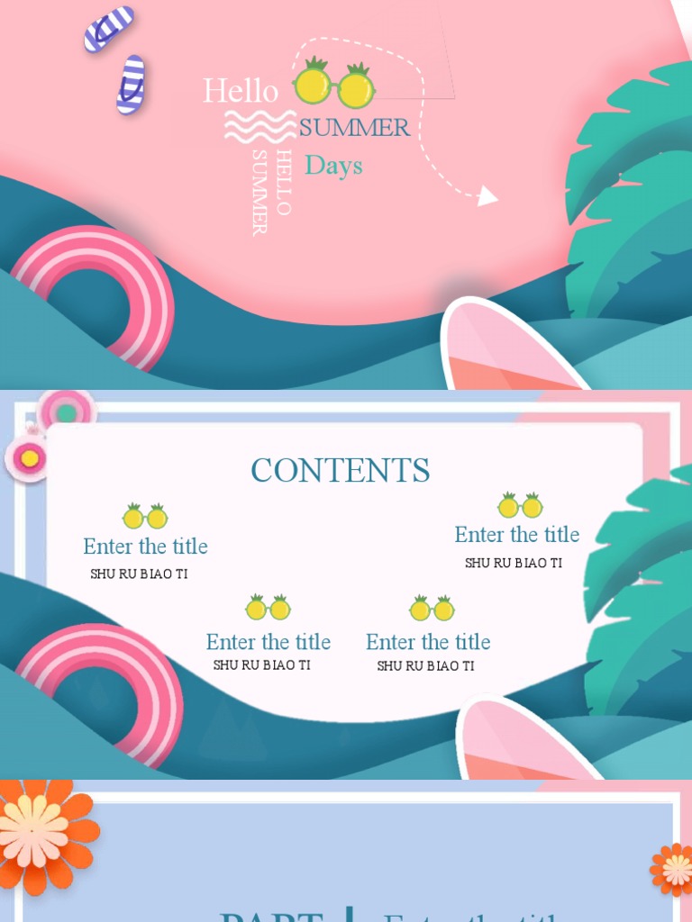 Colorful Summer PowerPoint Templates | PDF