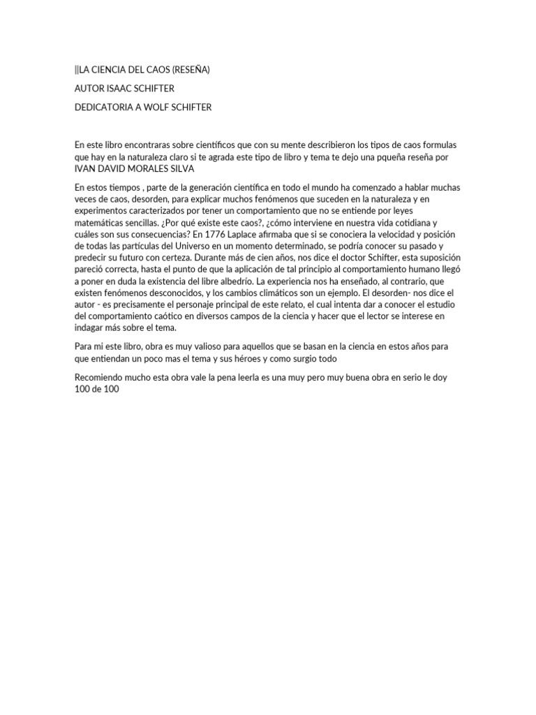 La Ciencia Del Caos | PDF