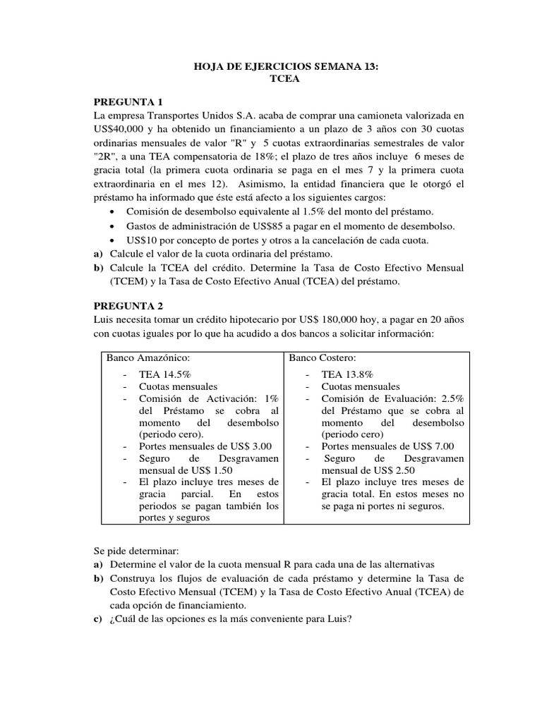 Hoja de Ejercicios 13 | PDF