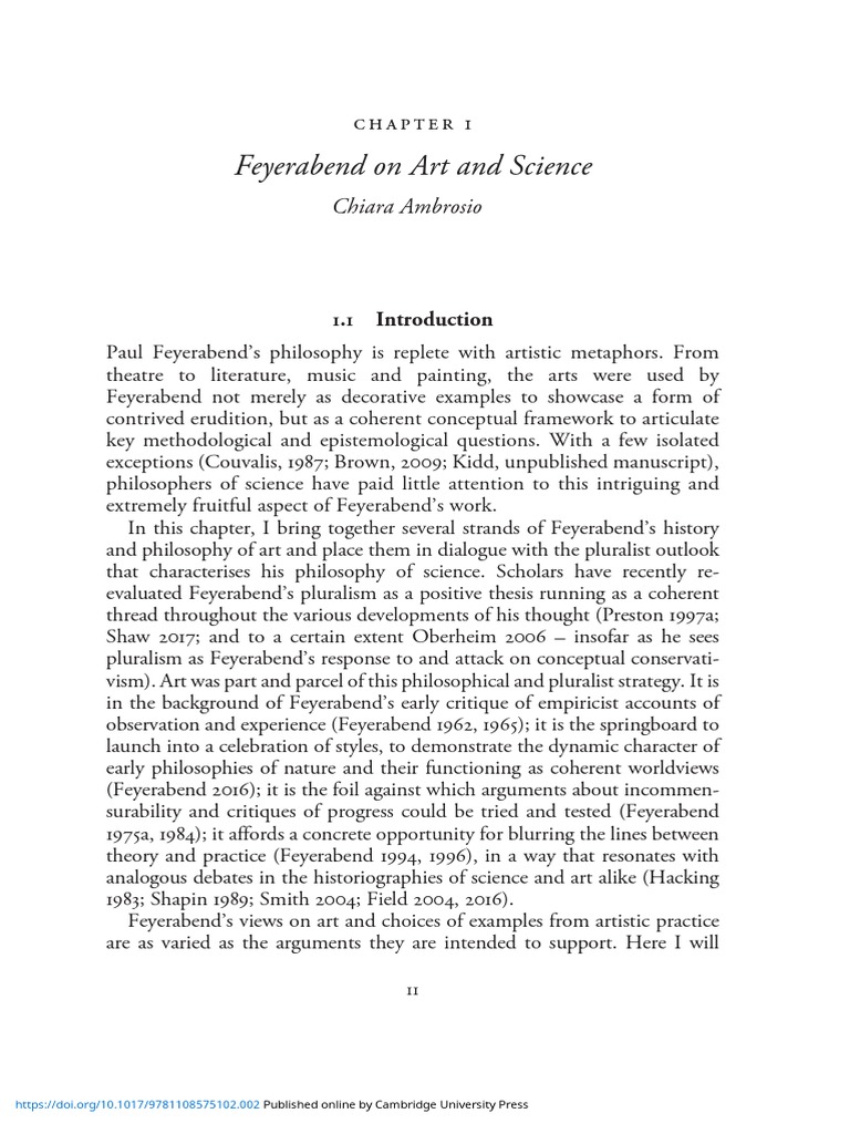 Feyerabend On Art and Science | PDF | Empiricism | Karl Popper