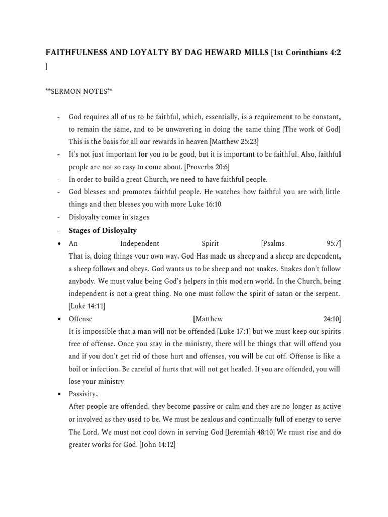 Stages of Loyalty and Disloyalty | PDF