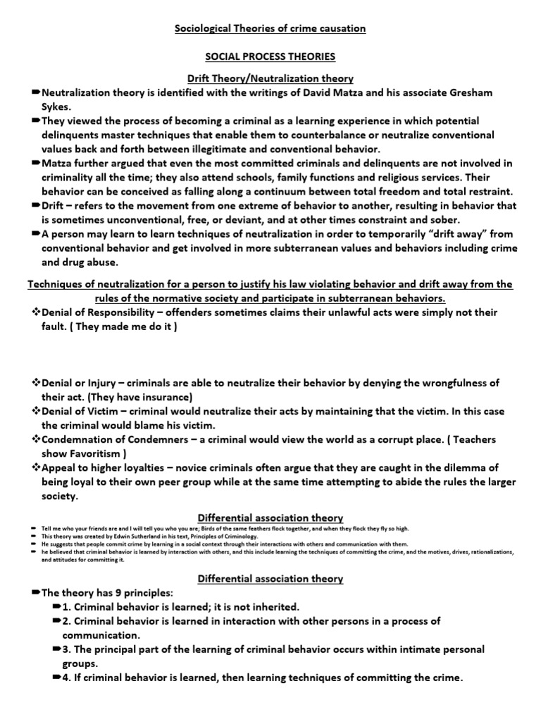 Sociological Theories of Crime Causation | PDF | Morality | Justice