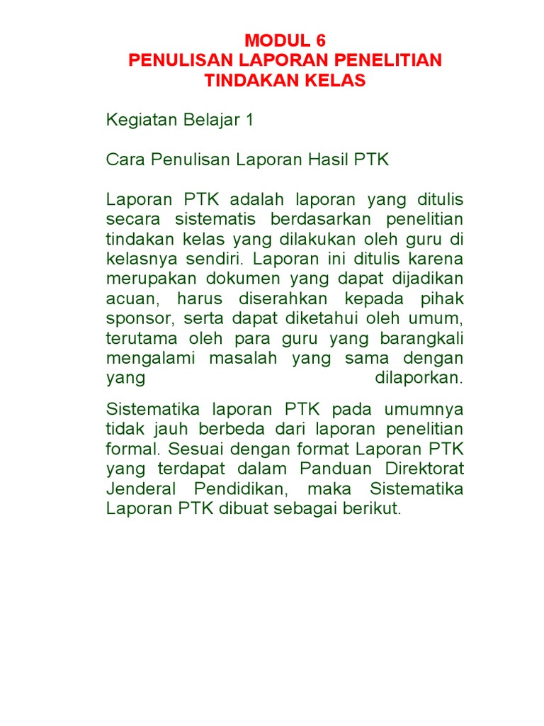 Resume Modul 6 PTK PGSD | PDF
