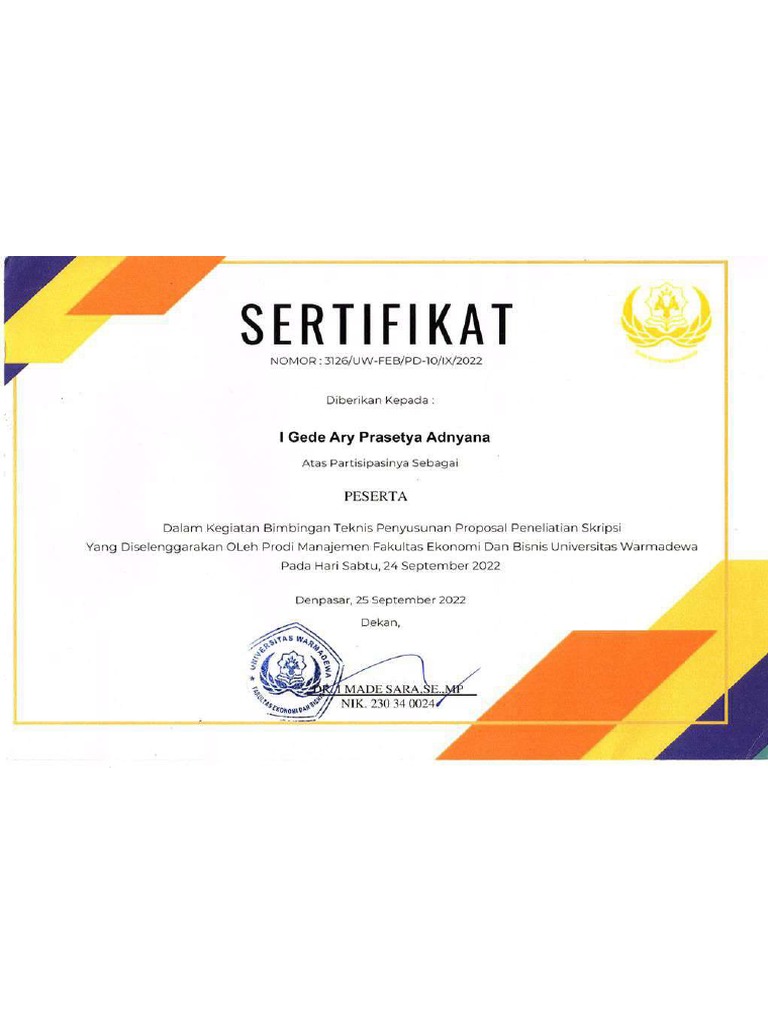 Sertifikat BIMTEK | PDF