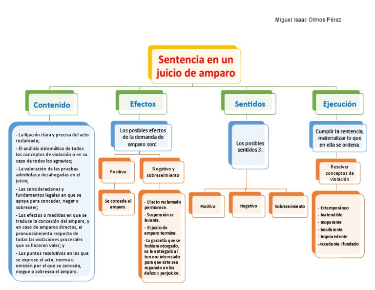 Mapa Conceptual Sentencia en Un Juicio de Amparo - Miguel Isaac Olmos ...