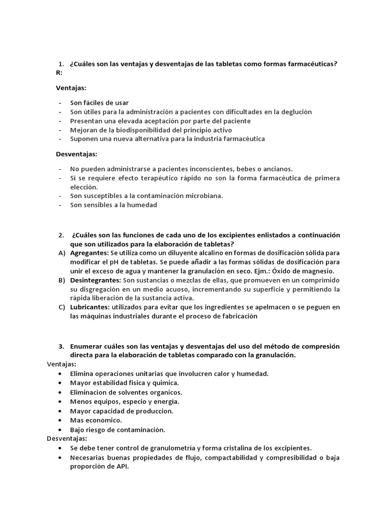 Cuestionario Act 5 Lab Tec Farma | PDF | Tableta (Farmacia ... Cuestionario Act 5 Lab Tec Farma | PDF | Tableta (Farmacia ...