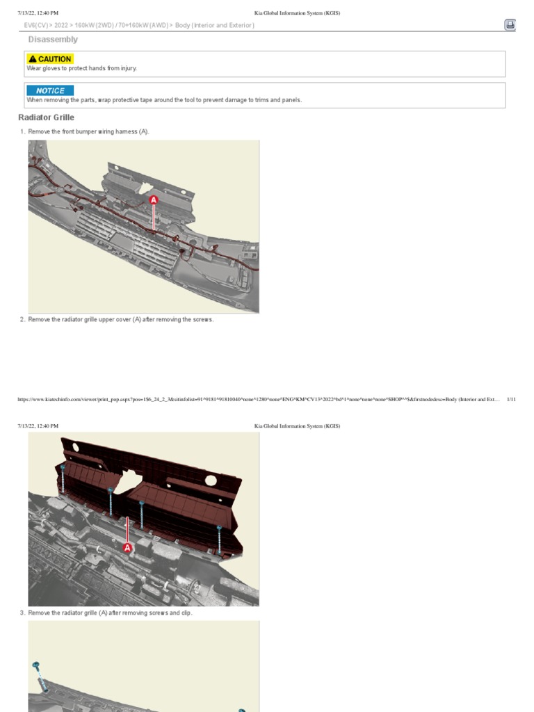 Kia EV6 Front Bumper Assembly | PDF