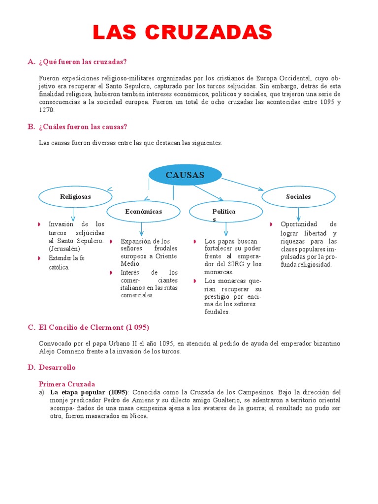 Las Cruzadas | PDF | Cruzadas | imperio Bizantino