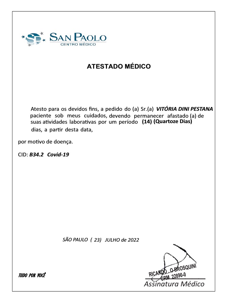 Atestado Médico | PDF