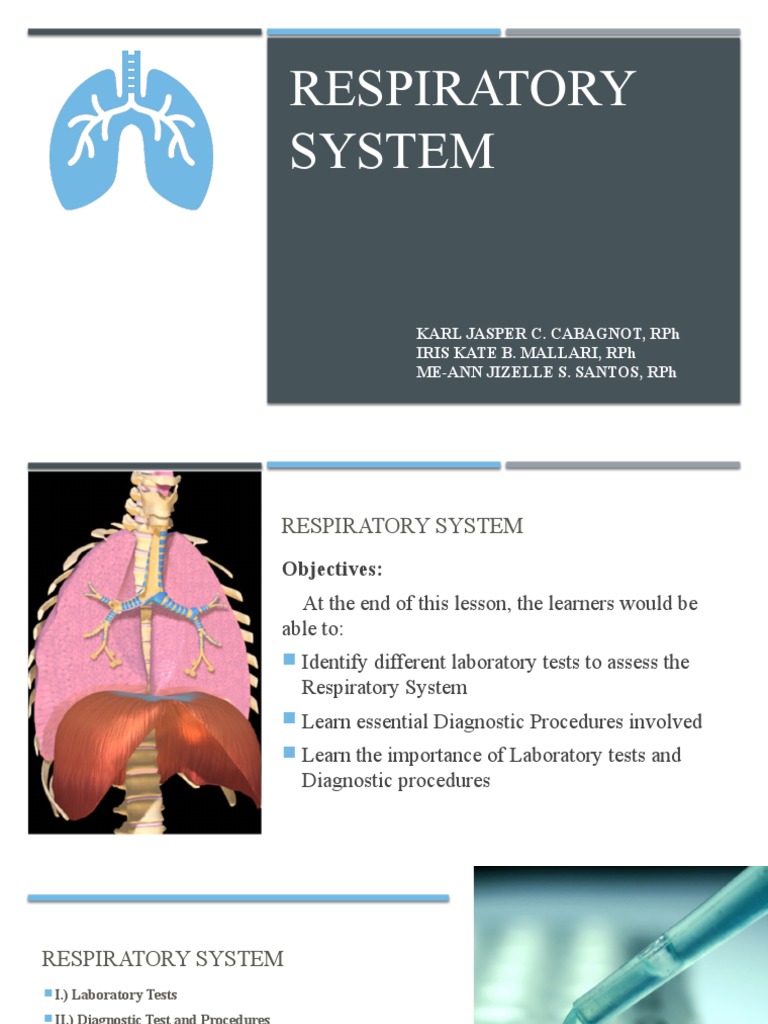 Respiratory System Diagnostic Tests Guide | PDF