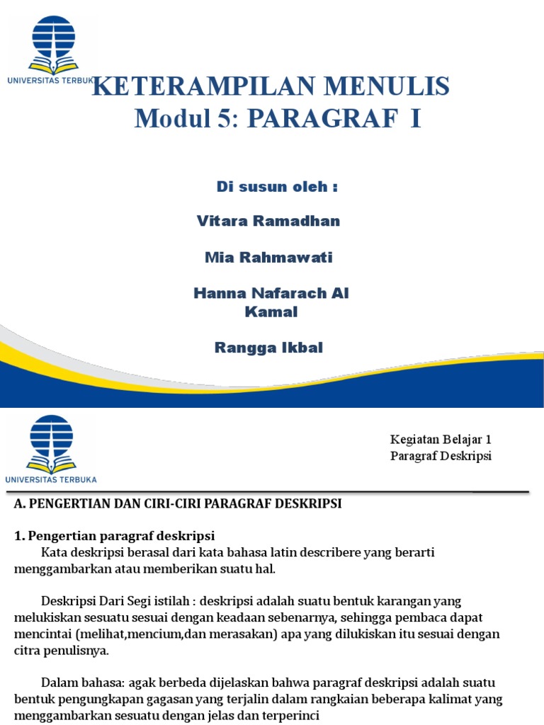 Keterampilan Menulis Modul 5 | PDF
