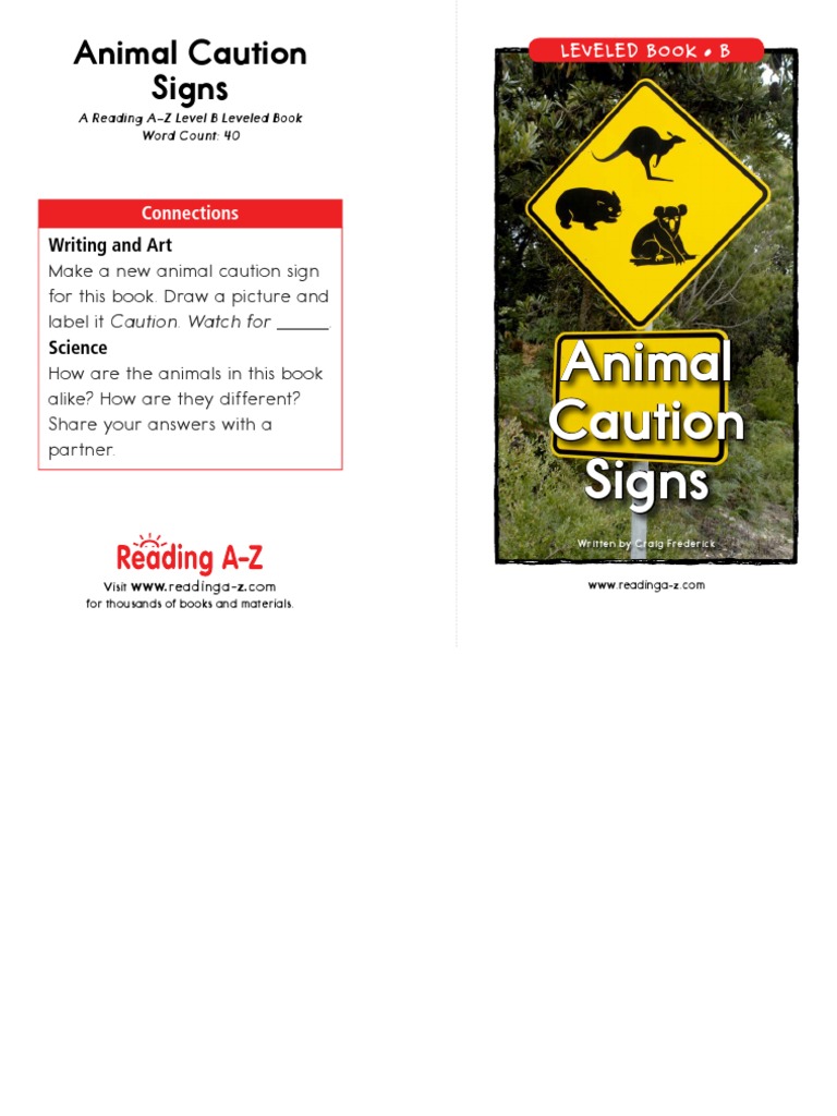 Raz lb69 Animalcautionsigns CLR Ds | PDF