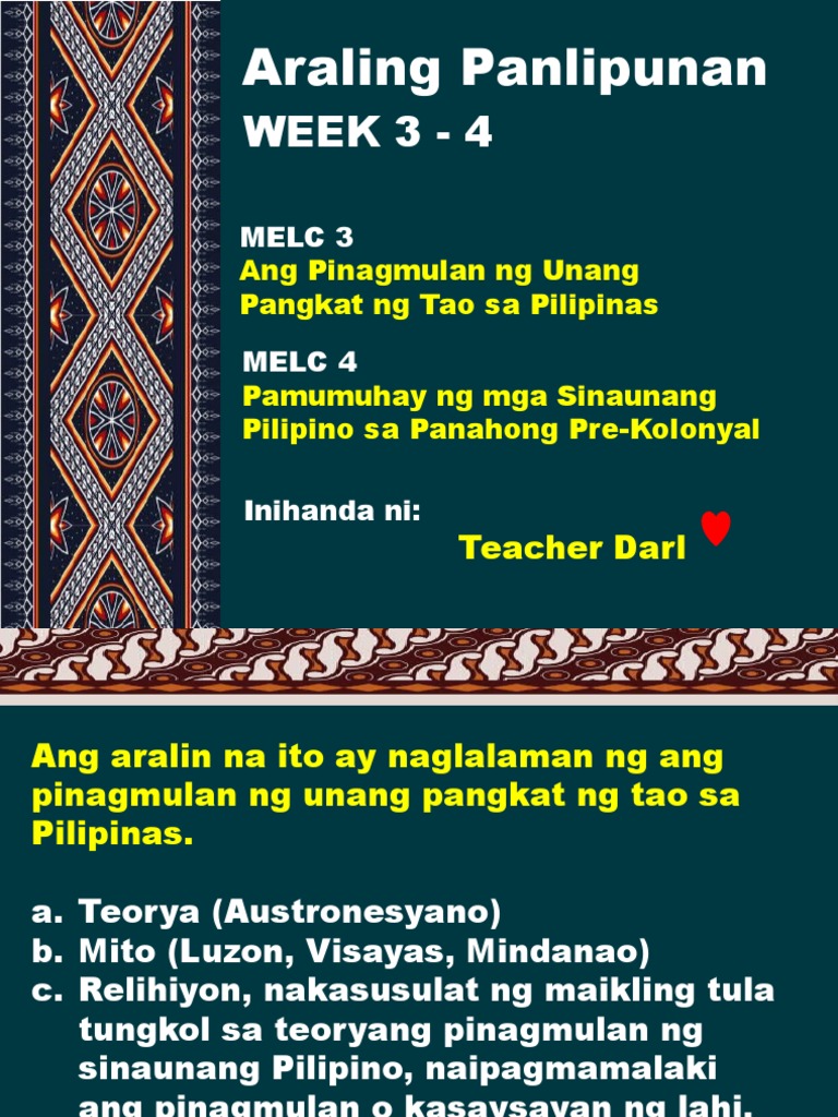 Ap5 Week-3-4 Melc | PDF