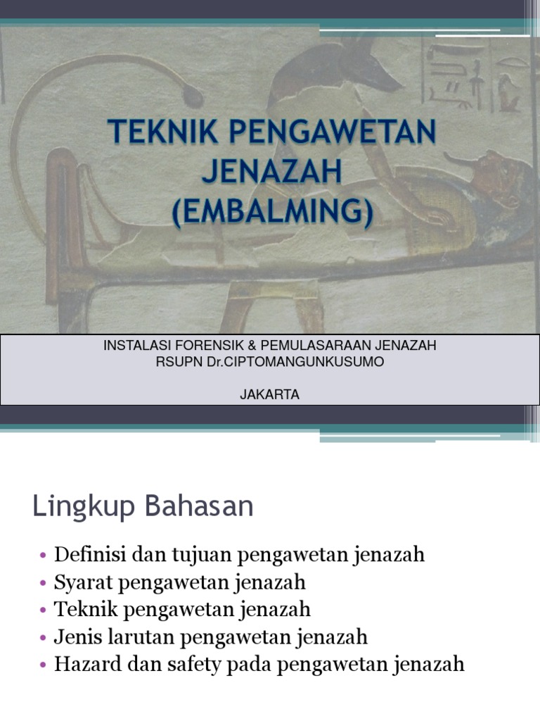 Pengawetan Jenazah (1) - 1 | PDF