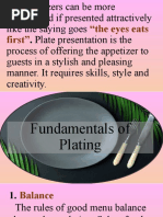 Guidelines For Plating Food | PDF | Garnish (Food) | Sauce