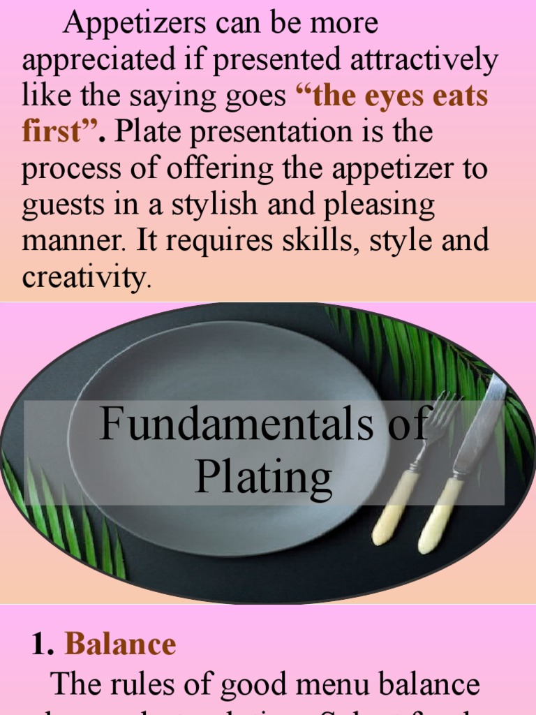 Fundamentals of Plating | PDF | Hors D'oeuvre | Foods