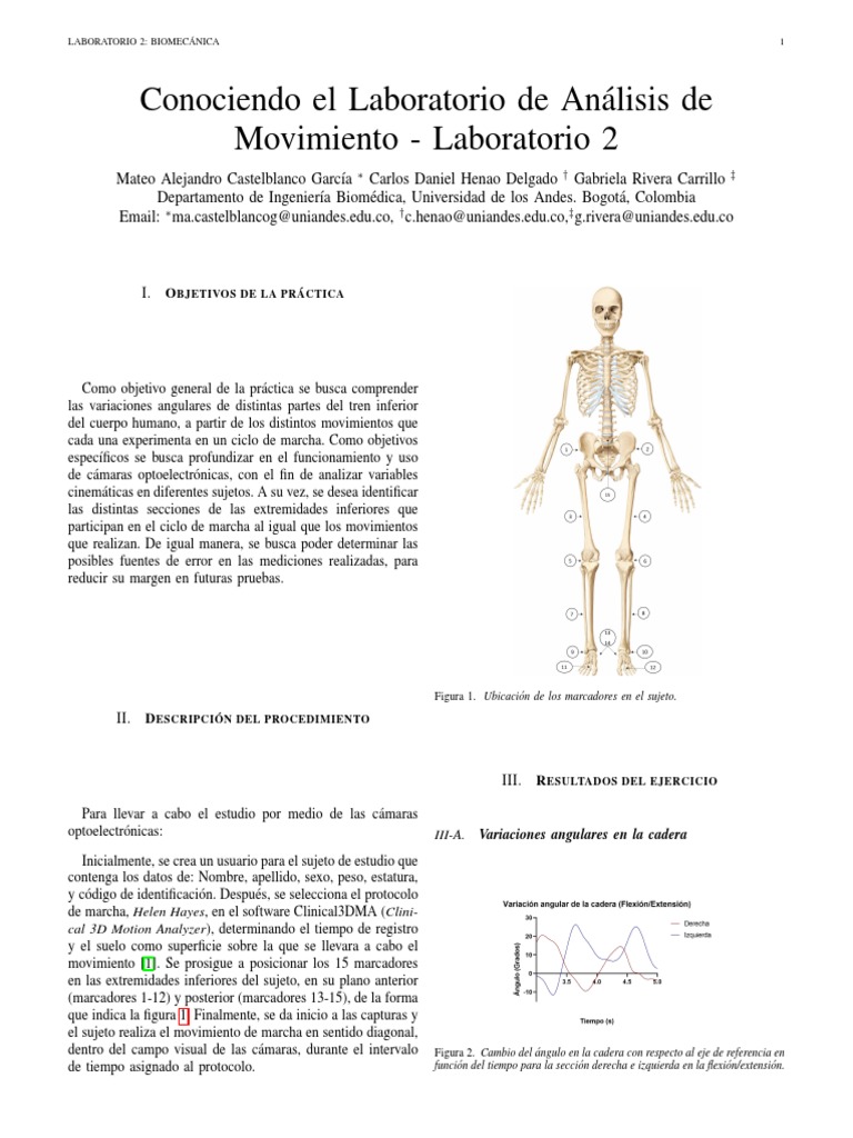Informe 2 Laboratorio Biomec Nica | PDF | Tobillo | Rotación