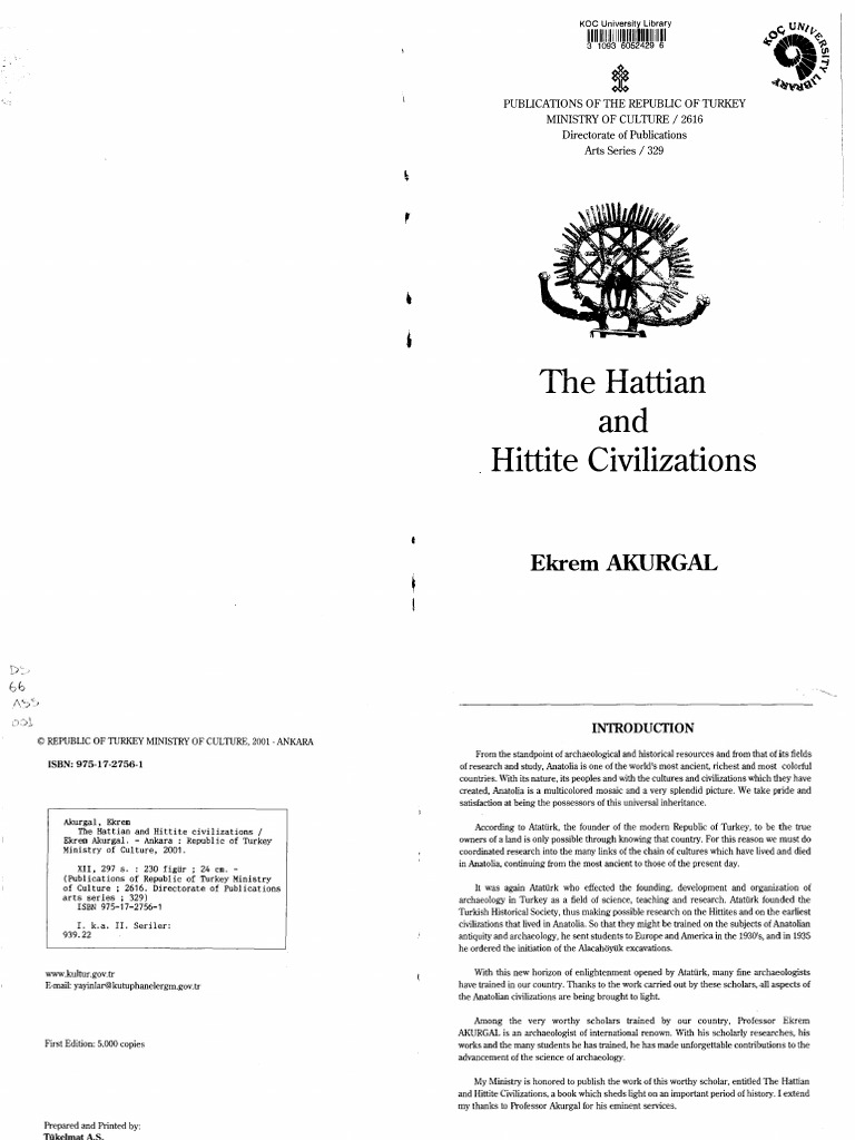 The Hattian and Hittite Civilizations | PDF