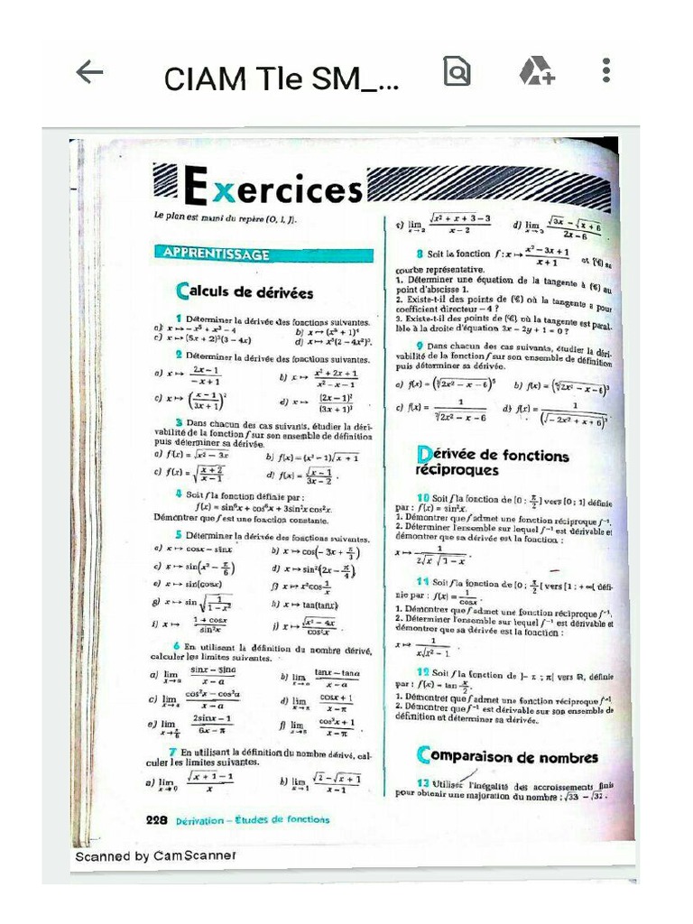 CIAM - MATHS TC Pages 228 - 229 - 230 | PDF